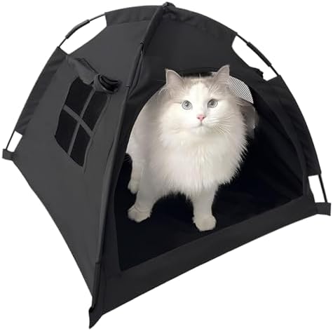 Nockovi Black Cat Tent House、Cat's Nest, Portable Indoor/Outdoor Pet ...