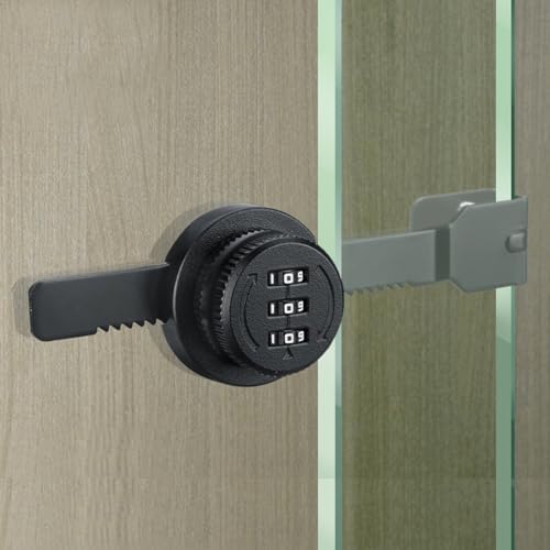 ETEKJOY Keyless Ratchet Lock for Sliding Glass Door Showcase Display ...