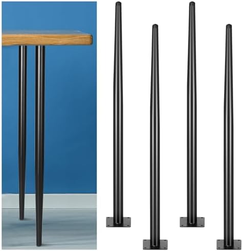 TableLegsOnline 34-1/2" Tall Counter Height Leg - Flat Black ...