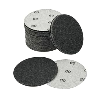 3 Inch Sanding Discs, 40pcs 60 Grit Silicon Carbide Sandpaper, Wet Dry ...