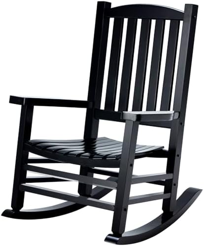 Amazon.com: Outvita Outdoor Rocking Chair, Solid Wood High Back Rocker ...