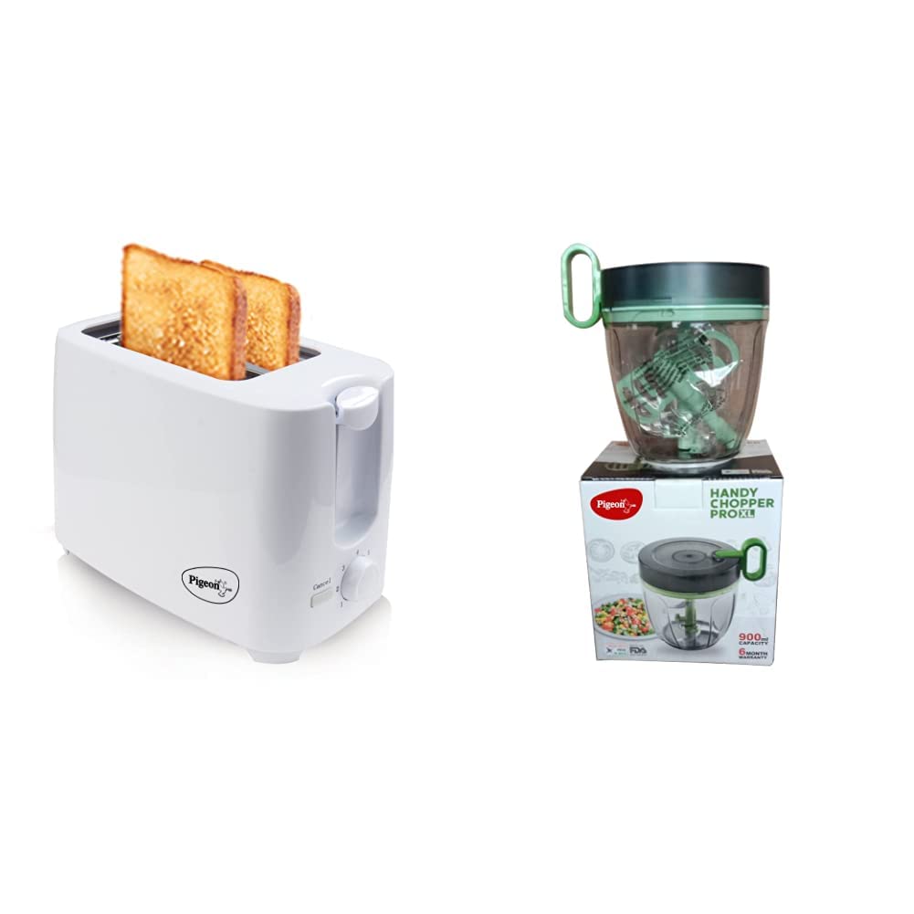 Buy Pigeon 2 Slice Auto Pop up Toaster with Crumb Tray, Mid Cycle ...