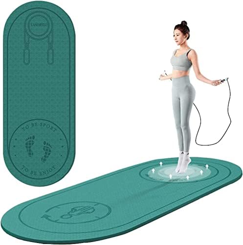 COOLBABY Jump Rope Mat Extra Thick Non-Slip Shock Absorption Indoor ...