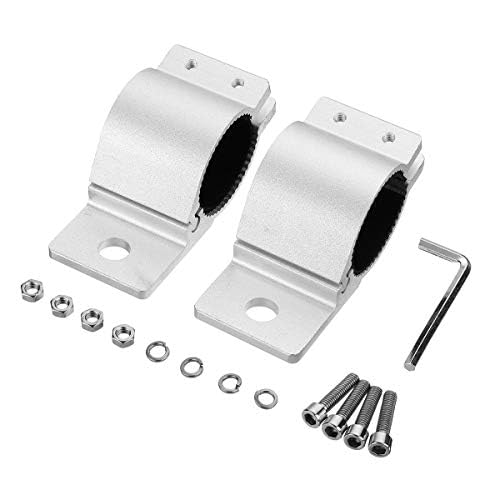 AutoE 2pcs 1.6" Bullbar LED Light Mounting Bracket Clamp 40-45mm Silver ...