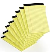 Amazon.com : Pink Legal Pads 8.5 x 11 Notebook Paper, 12 Pack Colored ...
