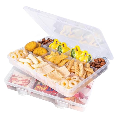 YWKJDDM Snack Box with Compartments, 2 Pcs Snack Box, Snackle Box with ...