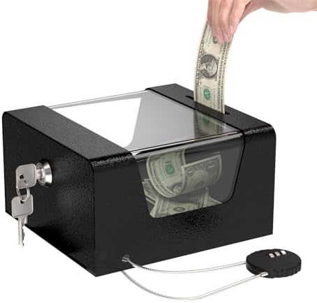 Amazon.com: Steel Locking Tip Box - Heavy Duty Secure Tip Jar with ...
