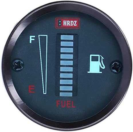 Aramox LED Fuel Meter Gauge Indicator 52mm Dia 12V Adjustable Fuel ...