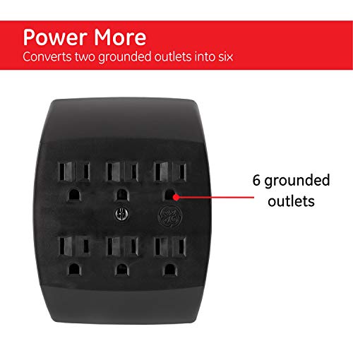Snapklik.com : 6-Outlet Extender Wall Tap, 2 Pack, Grounded Adapter, Charging Station, 3-Prong ...