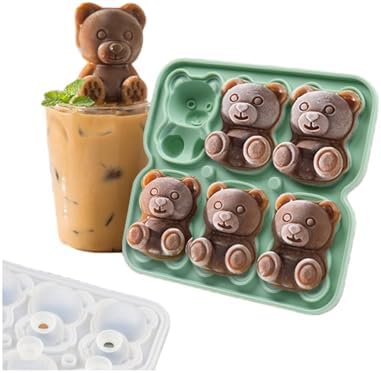 Amazon.com: Bear Ice Cube Tray Mold - 3D Bear Shape Ice Cube Trays ...