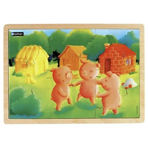 Puzzle bois 3 petits cochons 9 pièces : Buy Online at Best Price in KSA ...
