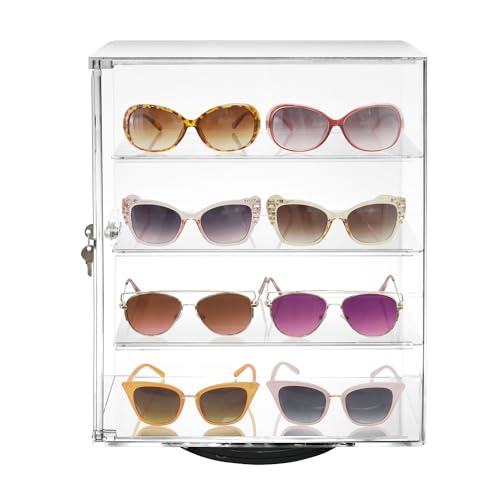 Snapklik.com : MOOCA Premium 4 Tier Acrylic Lockable Rotating Removable ...