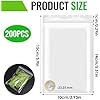 200 Resealable Plastic Bags, 10x15 cm Clear Plastic Grip Seal ...