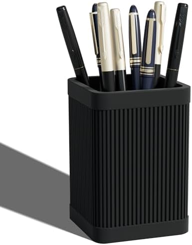 Amazon.com: KIBAGA Aesthetic Pen Holder for Desk - Modern Concrete ...