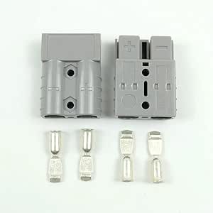 Amazon.com: 600V 50A Copper Silver Battery Quick Connector Kit ...