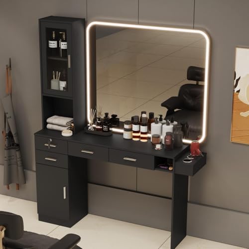 Amazon.com: 4ever2buy Barber Station for Hair Stylist, Salon Wall ...
