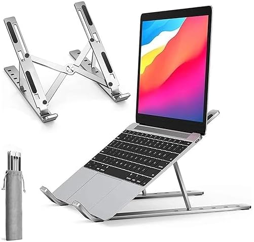 INFINITY HUB Adjustable Aluminum Foldable Laptop Stand, Portable ...