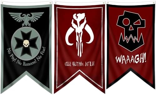 Amazon.com : Moor Orks Templars Mandalorian Tapestry Banner Red Wall ...