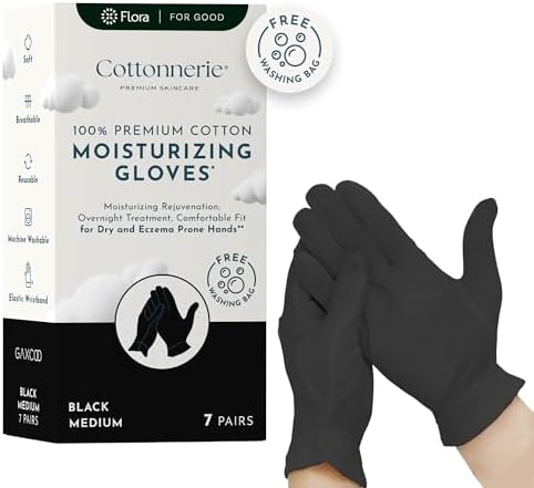 Amazon.com : 100 Percent Cotton Gloves for Dry Hands Eczema, Selizo 10 ...