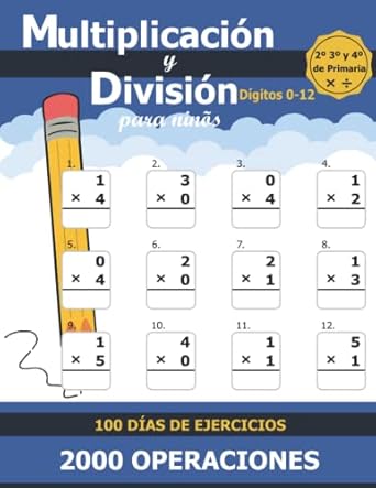 Amazon.com: Multiplicación y División para Niños: Libro de Práctica de ...