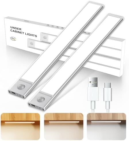 Under Cabinet Lighting, LED Motion Sensor Light Indoor, 2200mAh USB ...