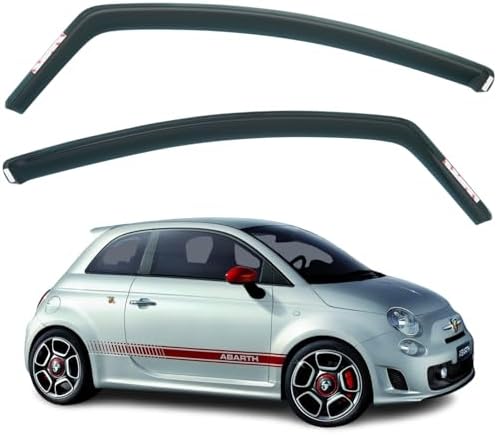 Set Of 2 Wind Deflectors Compatible with FIAT 500, FIAT 500C, ABARTH ...