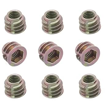 MroMax M8 Interface Hex Socket Threaded Insert Nuts for Wood Furniture ...