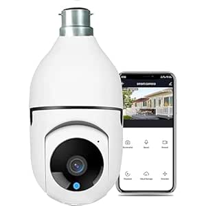 Buy EYETECH 360 1080p HD Bulb Black Light Wireless IP Camera,Fish Eye ...