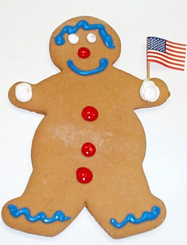 Amazon.com: Scott's Cakes Patriotic Gingerbread Men Small 5 Inches ...