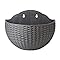 Amazon.com: Hanging Planter Pot Half Round Imitation Rattan European ...