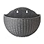 Amazon.com: Hanging Planter Pot Half Round Imitation Rattan European ...