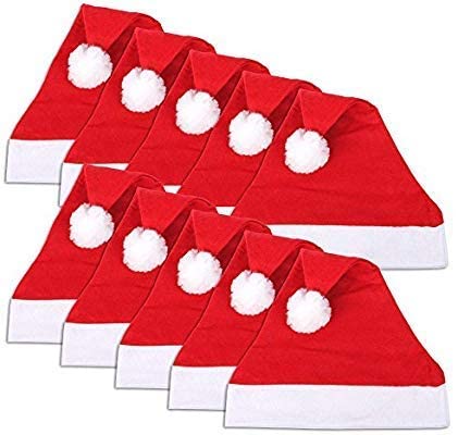 Buy Aadittral Set of 10 Santa Clause Hat / Santa Cap/ Santa Clause Cap ...