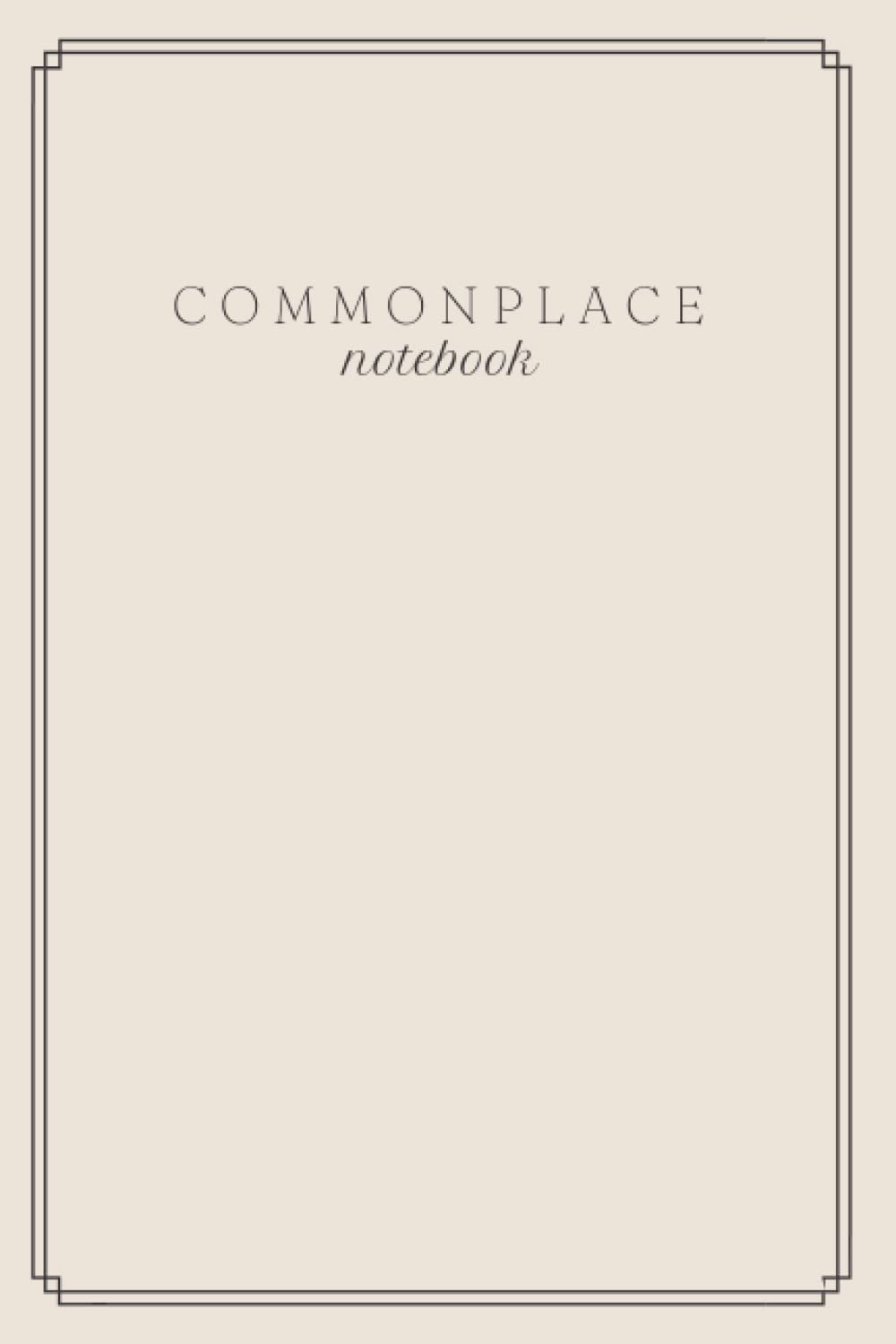 Commonplace Notebook: Neutral Minimal Journal for Note-Taking, Book ...