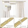Amazon.com: OLV Gold Curtain Rods for Windows 66 to 120 Inch, 1 Inch ...