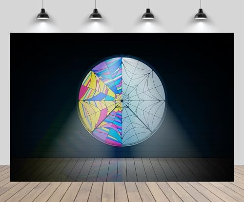 Amazon.com : CHNYWORK 9x6ft Spider Wed Windows Backdrop Gothic ...