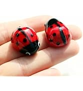 Amazon.com: Mini Crystal Green Leaf Glass Ladybug:Decor Insect Statue ...