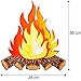 Amazon.com: 12 Inch Tall Artificial Fire Fake Flame Paper 3D Decorative ...