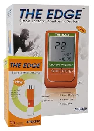 Amazon.com: Lactate Test Kit by THE EDGE - Lactic Acid Meter Bundle ...
