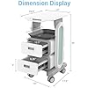 Amazon.com: Medical Carts with Wheels and Drawers, Mobile Trolley Carts ...