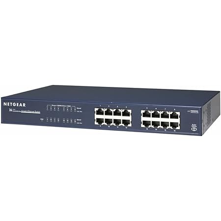 Amazon.com: Netgear JGS516 ProSafe 16 Port Gigabit Ethernet Desktop ...