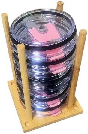 Amazon.com - Adjustable Tumbler Lid Organizer Holds up to 25 Lids ...