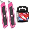 DIYSELF 2 Pack Box Cutter Retractable Set, Retractable Utility Knife ...