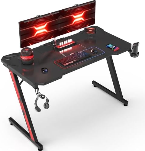EUREKA ERGONOMIC Gaming Desk 120 * 60cm X-Shaped Computer Gaming Desk ...
