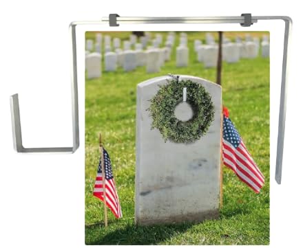 Amazon.com: Wreath Aluminum Adjustable Hanger for Monument Headstone ...
