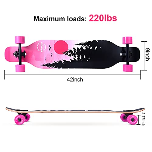 Snapklik.com : Slendor Longboard Skateboard 42 Inch Drop Through Deck ...