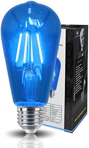 Long Life Lamp Company 2 x 6w LED Blue Light Bulb E27 Edison Screw Glow ...
