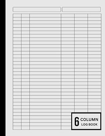 Amazon.com: Customizable Log Book 6 Column: Six Columns Logbook to ...