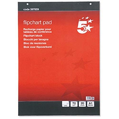5 Star 10 x Quality A1 FLIPCHART PLAIN Paper Pad 40 Sheets : Amazon.co ...