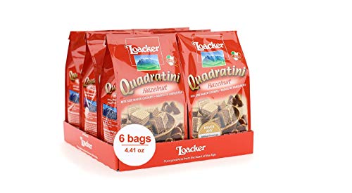 Amazon.com : Loacker Quadratini Premium Hazelnut Wafer Cookies, 125g/4.41oz., Pack of 6 ...