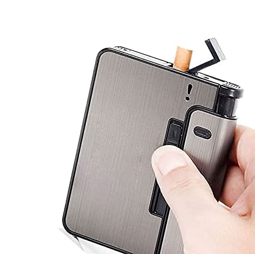 PAPY Automatic Ejection Fancy Cigarette Case with Lighter ( Color May ...